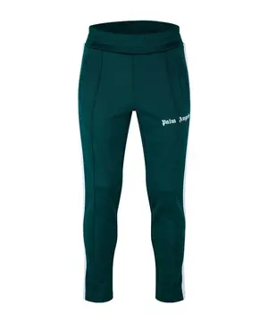Palm Angels Straight-leg Trousers With Side Stripes - Green