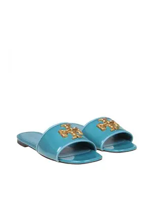 Tory Burch Eleanor Logo Plaque Slide Sandals