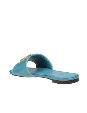 Tory Burch Eleanor Logo Plaque Slide Sandals