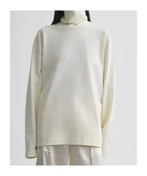 Phoebe Philo Relaxed Long Sleeve Cotton Jersey Top - Cream