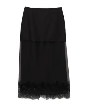 Carven Sheer Lingerie Skirt