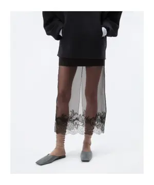 Carven Sheer Lingerie Skirt