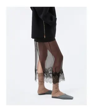 Carven Sheer Lingerie Skirt