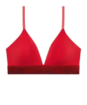 Calvin Klein Wirefree Triangle Bralette - Red
