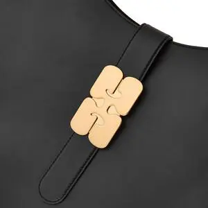 GANNI Large Shoulder Bag With Gold Tone Clasp