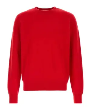 ENTIRE STUDIOS Regular-fit Knitted Crew-neck Sweater - Red