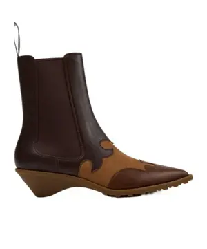 Camper Leather Ankle Boots - Brown