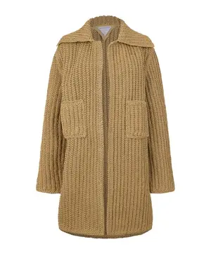 Bottega Veneta Crochetknit Midlength Coat
