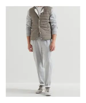 Brunello Cucinelli Techno Fabric And Nubuck Lace-up Sneakers