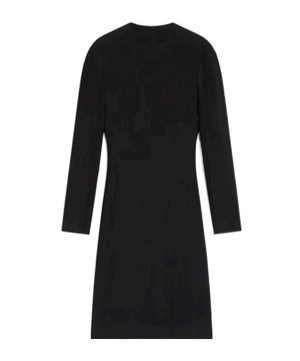 Phoebe Philo Pleated Long-sleeved Dress - Black