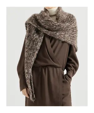 Brunello Cucinelli Mohair Knit Shawl