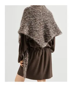 Brunello Cucinelli Mohair Knit Shawl