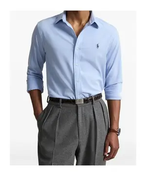 Polo Ralph Lauren Logo-embroidered Long-sleeve Shirt - Blue