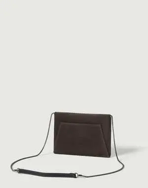 Brunello Cucinelli Duo Pochette In Suede - Pepper