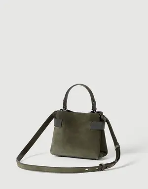 Brunello Cucinelli Essence Small Top-handle Bag In Suede With Precious Bands