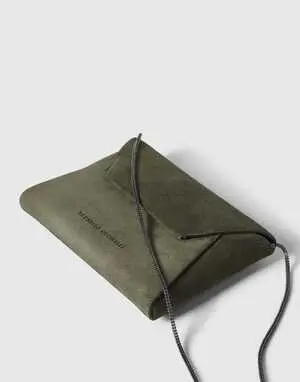 Brunello Cucinelli Suede Duo Pochette - Green