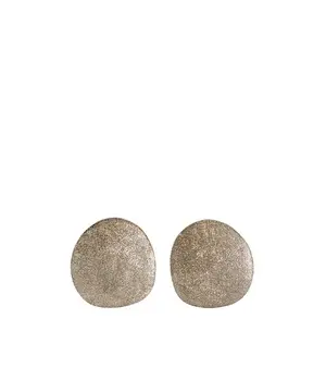 Brunello Cucinelli Sterling Shimmer Disc Earrings - Silver