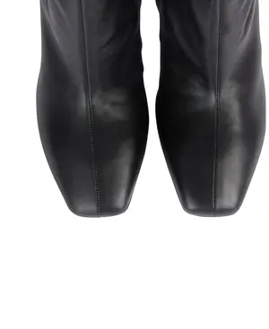 Balmain Wedge Smooth Leather Ankle Boots