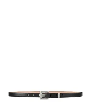 Balmain Anthem Belt In Leather - Black