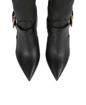 Balmain Anthem Stretch Leather Ankle Boots
