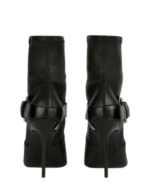 Balmain Anthem Stretch Leather Ankle Boots