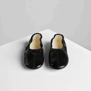 Phoebe Philo Leather Pleated Flats