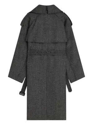 Phoebe Philo Graphic Contrast Wool Trench Coat