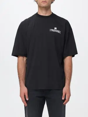 Amiri Relaxed Fit Cotton Crewneck T-shirt With Contrast Logo And Dropped Shoulders