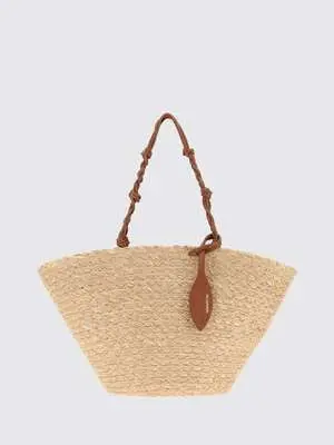 JIL SANDER Raffia Tote Bag - Brown