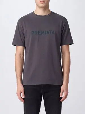 Premiata Cotton Crewneck T-shirt With Contrast Logo And Dropped Shoulders