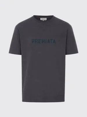Premiata Cotton Crewneck T-shirt With Contrast Logo And Dropped Shoulders