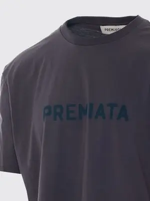 Premiata Cotton Crewneck T-shirt With Contrast Logo And Dropped Shoulders