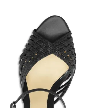 ALEXANDRE BIRMAN Lillian Leather Wedge Sandals