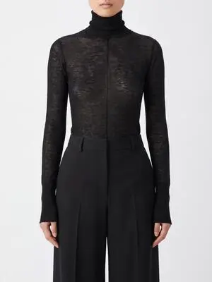 Elisabetta Franchi Ribbed Turtleneck Long Sleeve Pullover
