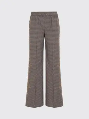 TWINSET Wide Leg Pants With Embroidered Detailing