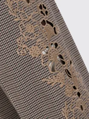 TWINSET Wide Leg Pants With Embroidered Detailing