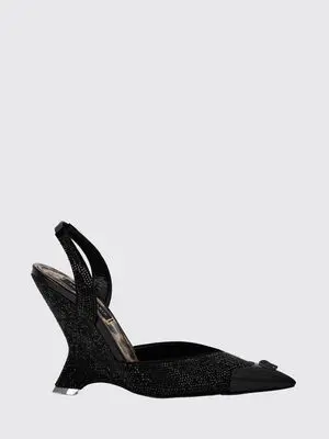 Philipp Plein Embellished Suede Slingback High Heel Pumps