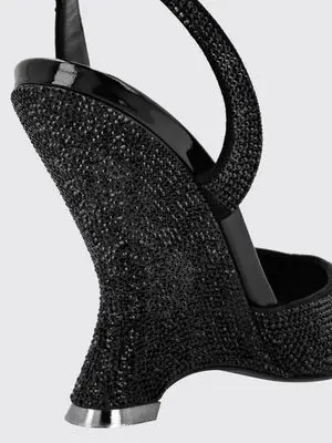 Philipp Plein Embellished Suede Slingback High Heel Pumps