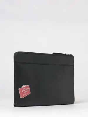 Paul Smith Calf Leather Document Holder With Graphic Print And Zip