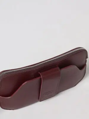 Paul Smith Saffiano Calf Leather Crossbody Bag With Removable Strap - Brown