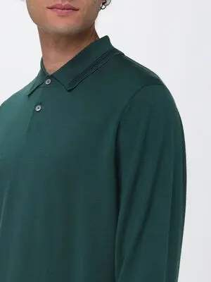 Paul Smith Long Sleeve Polo Sweater - Green
