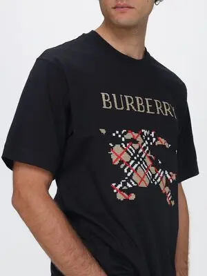 Burberry Checked Equestrian Knight Graphic T-shirt