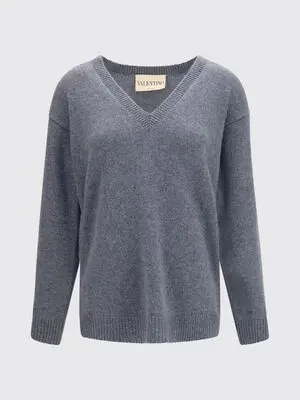 Valentino Garavani V-neck Knit Top - Grey