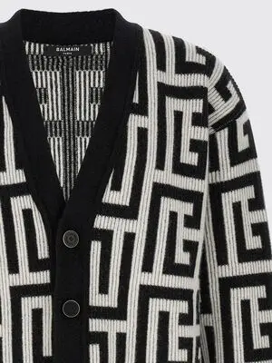 Balmain Monogram Knit Cardigan