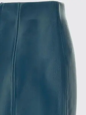 Balmain Leather Zip-up Skirt - Blue