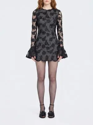 ROTATE BY BIRGER CHRISTENSEN Embroidered Floral Dress