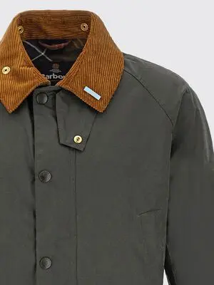 Barbour Waxed Cotton Jacket With Corduroy Collar