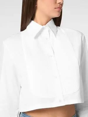 Philipp Plein Cropped Shirt With Open Back