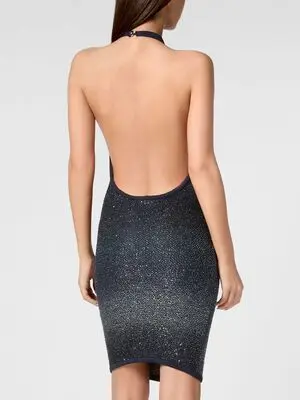 Philipp Plein Embellished Halterneck Dress