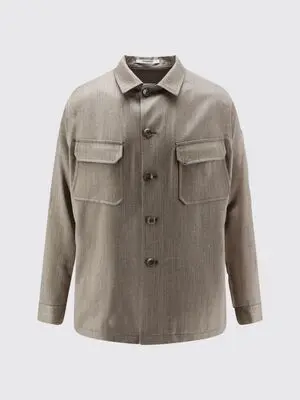 Tagliatore Textured Shirt Jacket - Brown